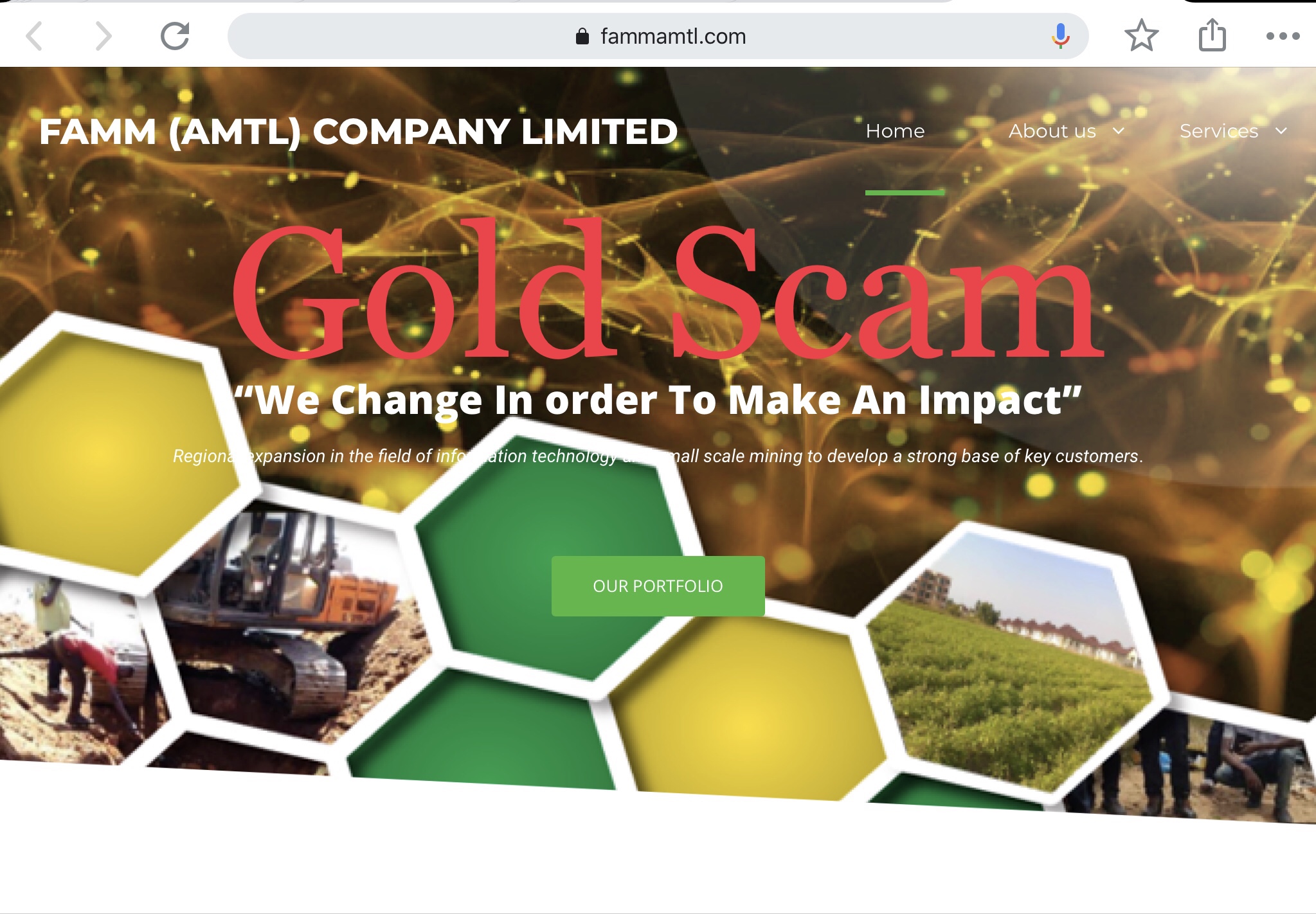 fammamtl.com (Gold scam) - Stop 419 Scams and Scammers